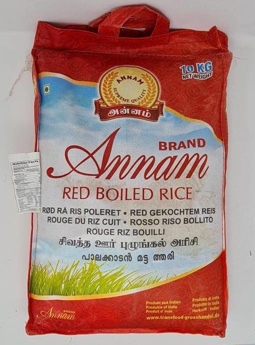 Annam Red Boiled Rice 10kg – Bharat Online